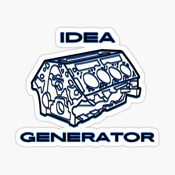 "Idea Generator" Sticker for Sale by toastecandy | Redbubble