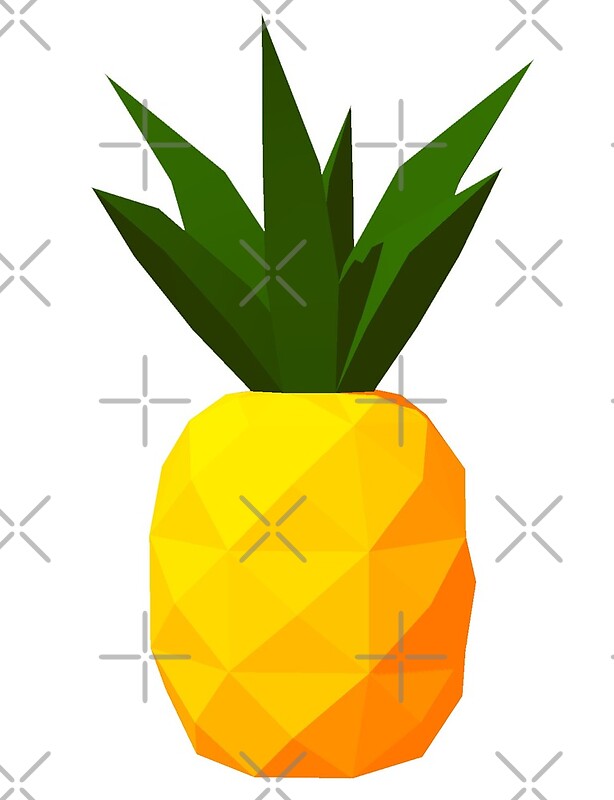 "Low Poly Pineapple" by Halakahiki | Redbubble