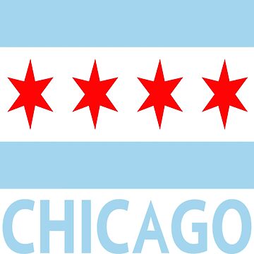"Four Chicago flag stars" Sticker for Sale by Happymaker2022 | Redbubble