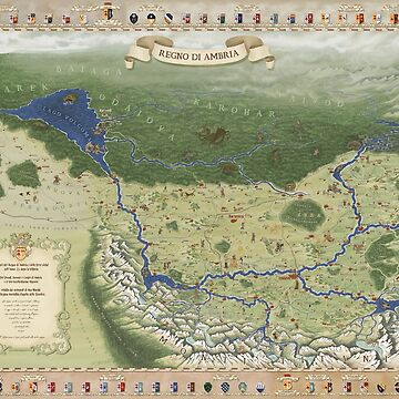 "MAPPA AMBRIA SYMBAROUM ARALDICA" Poster for Sale by PuckShop | Redbubble