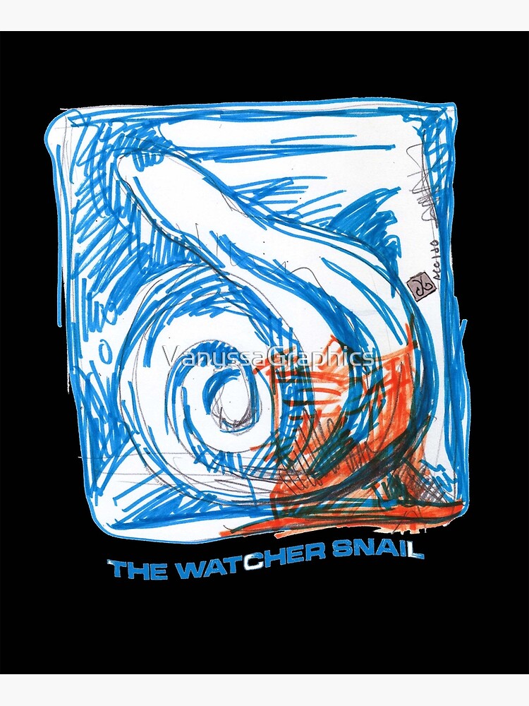 "The Watcher Snail (Ink drawing by AliceCCI)" Poster for Sale by ...