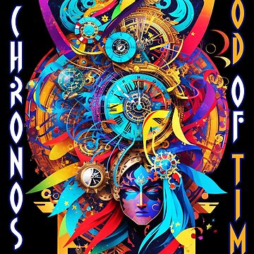 "Chronos Ancient Greek God of Time from Primordial Times" Sticker for ...