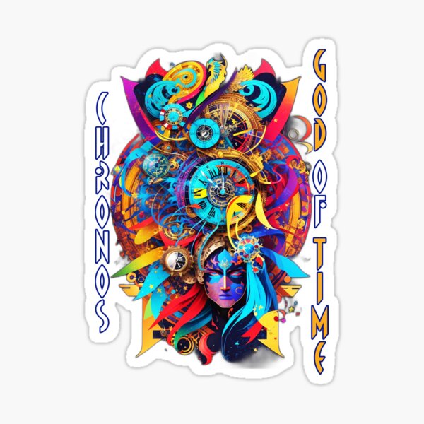 "Chronos Ancient Greek God of Time from Primordial Times" Sticker for ...