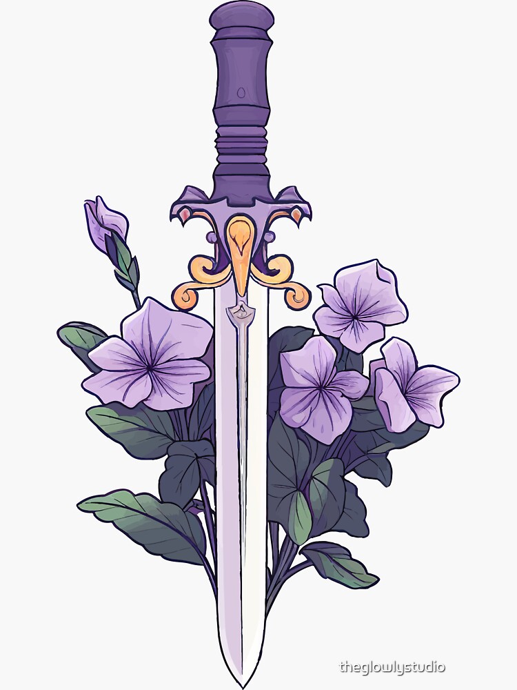 "Violet's Dagger - Fourth Wing" Sticker for Sale by theglowlystudio | Redbubble