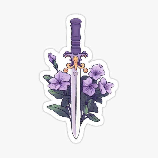 "Violet's Dagger - Fourth Wing" Sticker for Sale by theglowlystudio ...