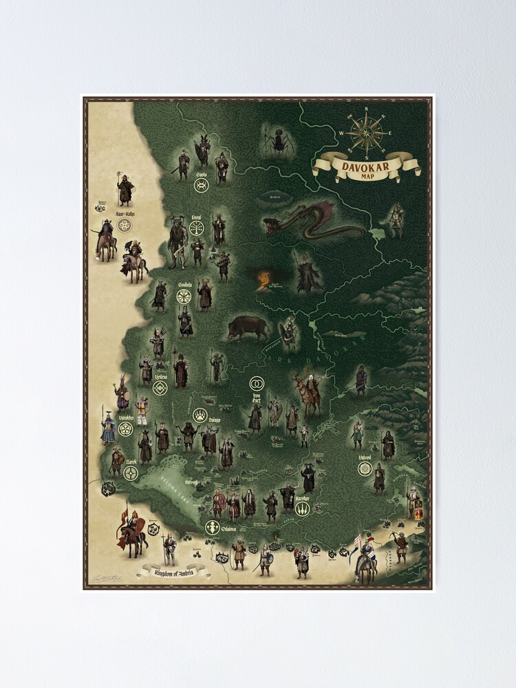 "SYMBAROUM DAVOKAR MAP BARBARIAN CLAN" Poster for Sale by PuckShop ...