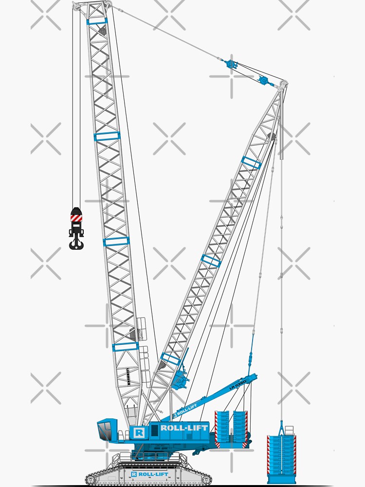 "Crawler Crane 34" Sticker for Sale by HeavyMachinery | Redbubble