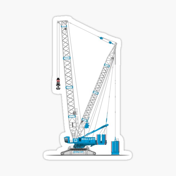 "Crawler Crane 34" Sticker for Sale by HeavyMachinery | Redbubble
