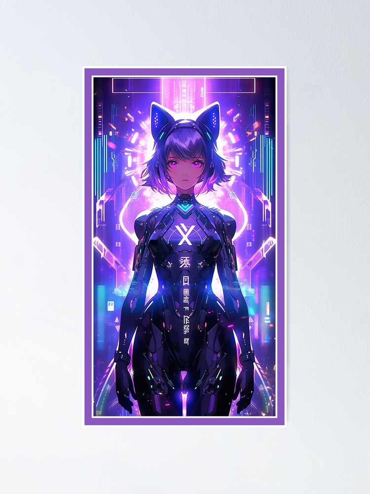 "Anime Cute Cat Girl | Quality Anime Girl Artwork | Sci-Fi Manga Girl ...