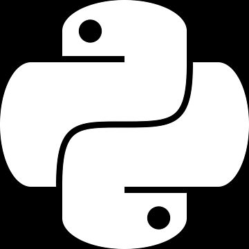 "Python Logo (black on white)" Sticker by philipdangpro | Redbubble