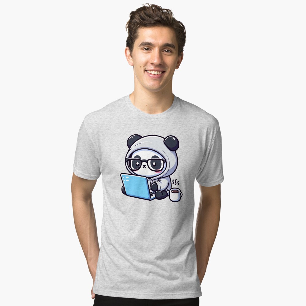 "Coder Panda: Coffee and Code" Sticker for Sale by PuffPuffPrint | Redbubble