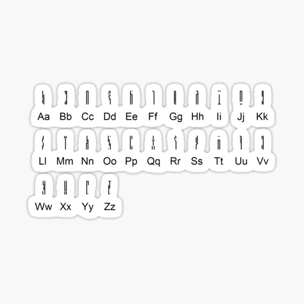 "wraith alphabet Stargate atlantis " Sticker by ricemann | Redbubble