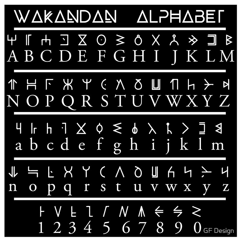 "WAKANDAN ALPHABET" by GF Design | Redbubble