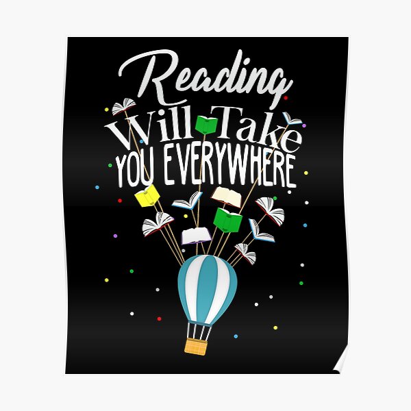 "Reading Hot Air Balloon" Poster for Sale by PopArtDesigns | Redbubble