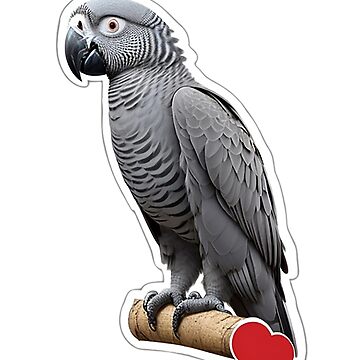 "African Grey Parrot Stickers" Sticker for Sale by Lilac32 | Redbubble
