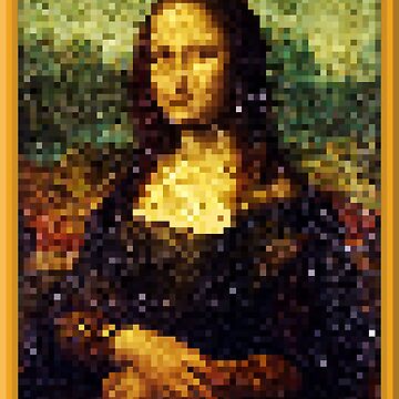 "Retro Mona Lisa Painting 8 Bit Pixel Art" Art Board Print for Sale by ...