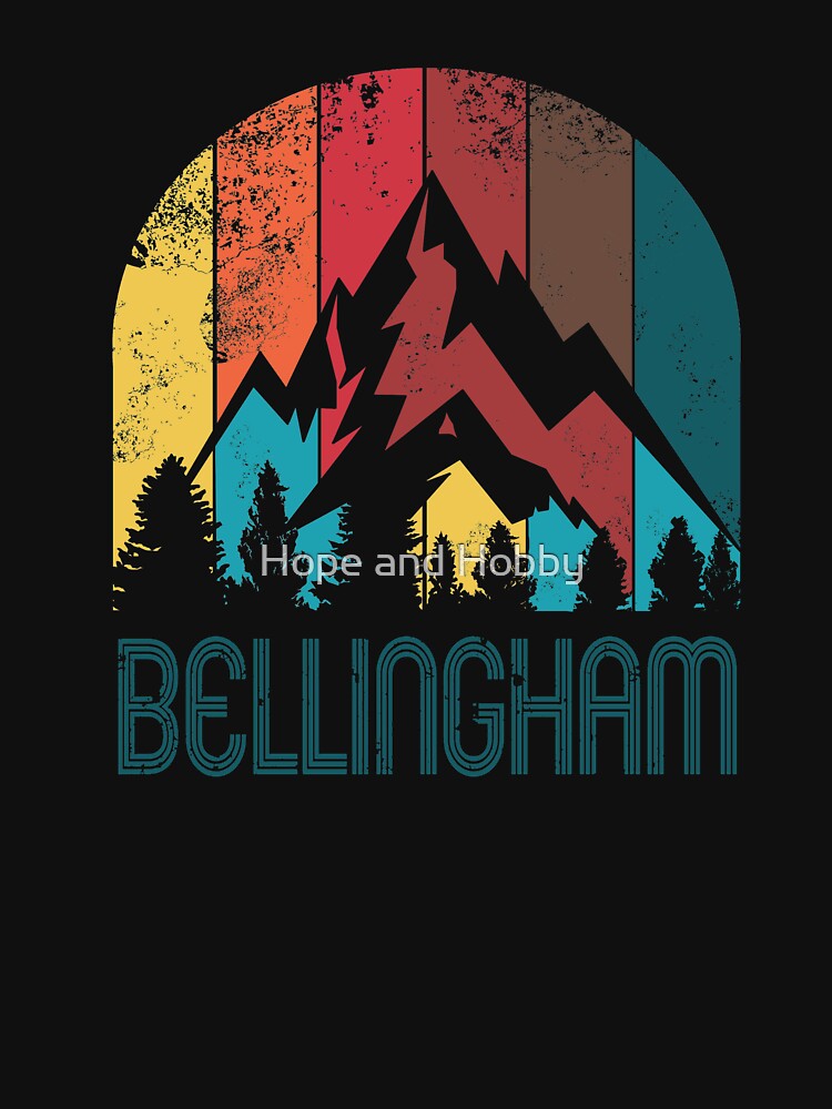 "Retro City of Bellingham T Shirt for Men Women and Kids" T-shirt for ...