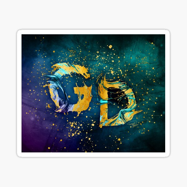 "Monograms G & D - Space Paint I" Sticker for Sale by wocado | Redbubble