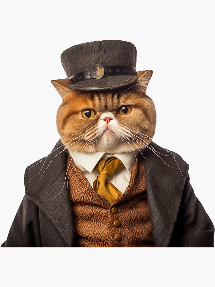 "rich kitty " Sticker for Sale by EleenBayat | Redbubble