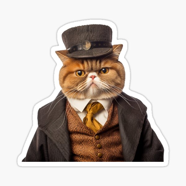 "rich kitty " Sticker for Sale by EleenBayat | Redbubble