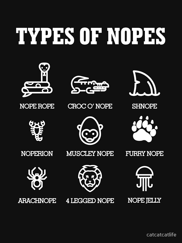 "Type Of Nopes Shirt Funny Nope Shirt Funny No Shirt" Essential T-Shirt ...