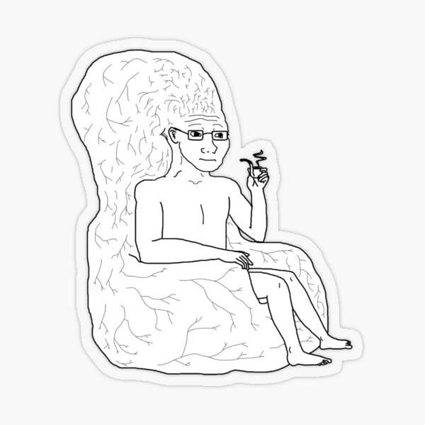 Wojak Transparent Stickers | Redbubble