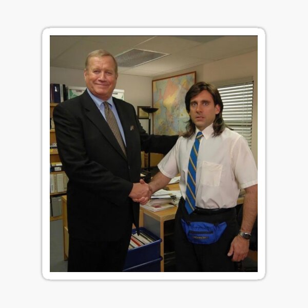 "Young Michael Scott" Sticker for Sale by sesamestreett | Redbubble