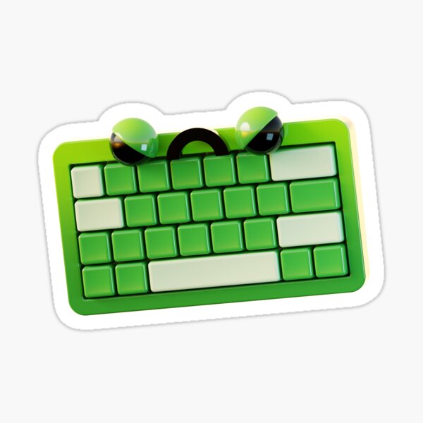 "Cute and Angry Keyboard" Sticker for Sale by doodlephile | Redbubble