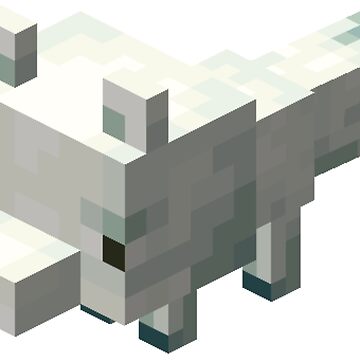 "baby snow fox minecraft" Sticker for Sale by Margaritta | Redbubble