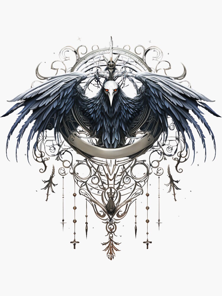 "Yennefer Raven Sigil" Sticker for Sale by Hecate-Emporium | Redbubble