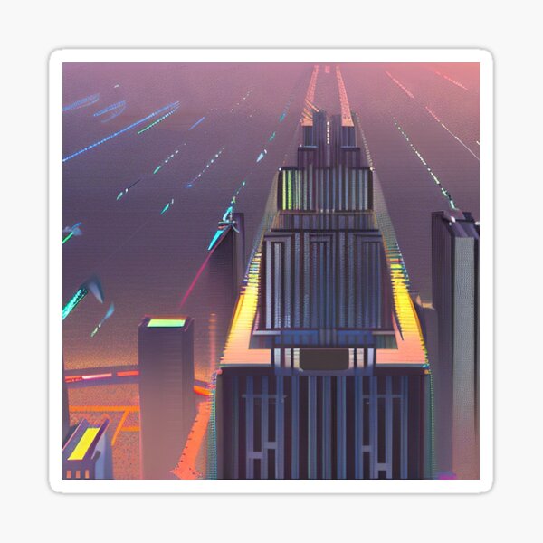 "City Of High Buildings" Sticker for Sale by TEmotionalPixel | Redbubble