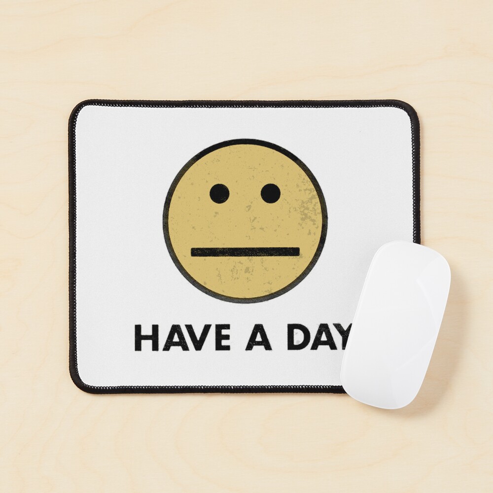 "HAVE A DAY Deadpan Face Emoji" Sticker for Sale by Corinne Alexa ...