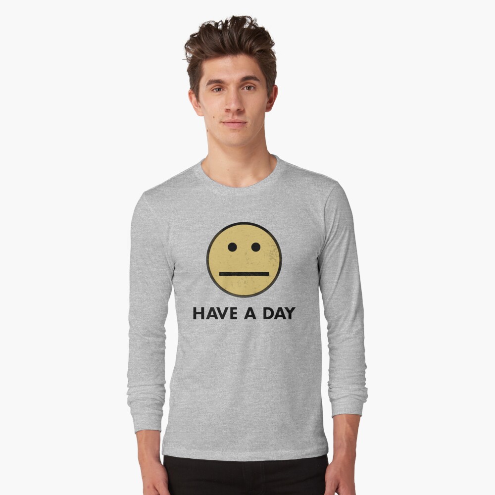 "HAVE A DAY Deadpan Face Emoji" Sticker for Sale by Corinne Alexa ...