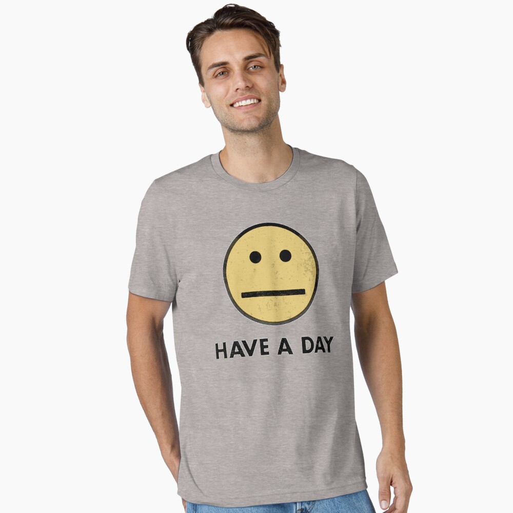 "HAVE A DAY Deadpan Face Emoji" Sticker for Sale by Corinne Alexa ...