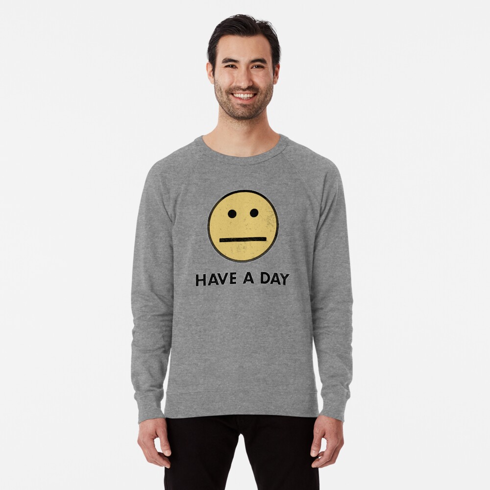 "HAVE A DAY Deadpan Face Emoji" Sticker for Sale by Corinne Alexa ...