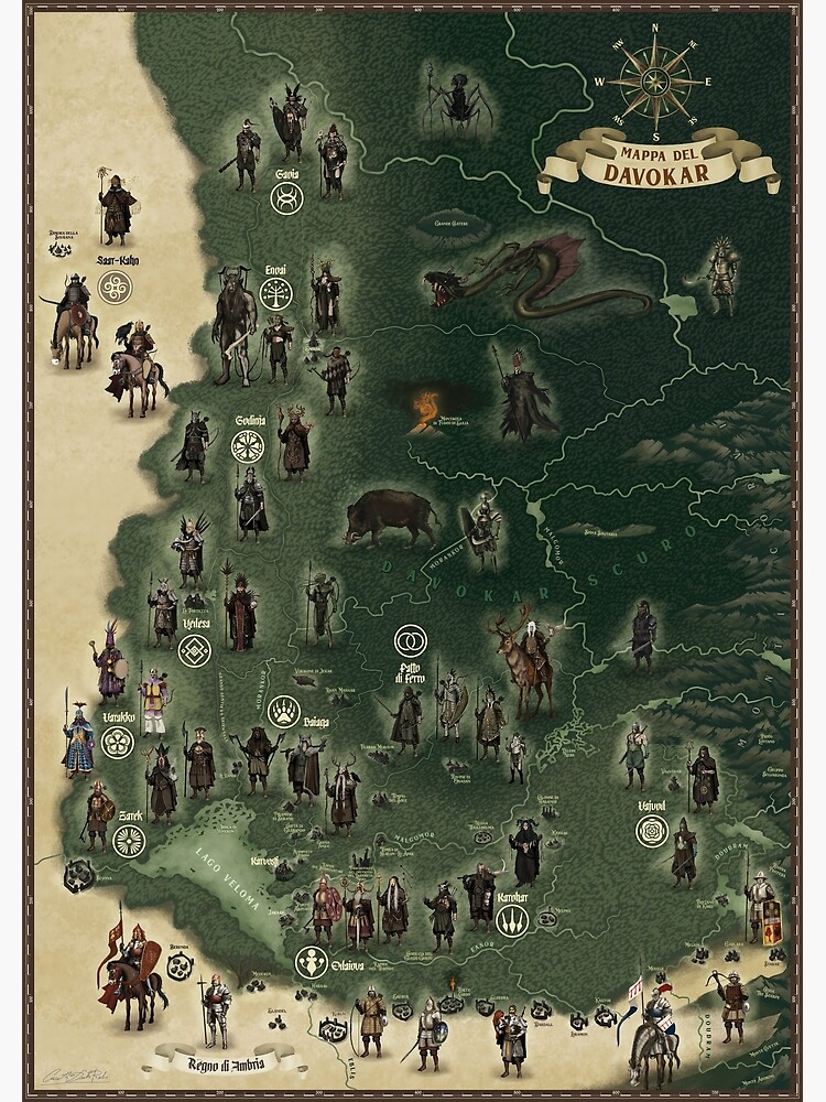 "MAPPA DAVOKAR SYMBAROUM CLAN BARBARI" Poster for Sale by PuckShop ...