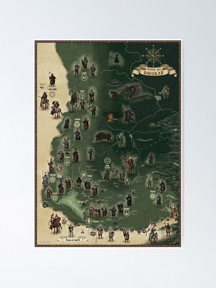 "MAPPA DAVOKAR SYMBAROUM CLAN BARBARI" Poster for Sale by PuckShop ...