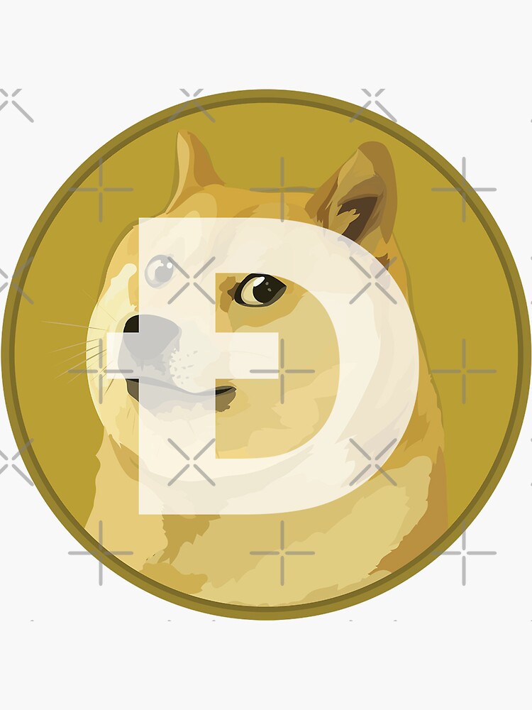 "DOGE Logo" Sticker for Sale by CryptoCentauri | Redbubble