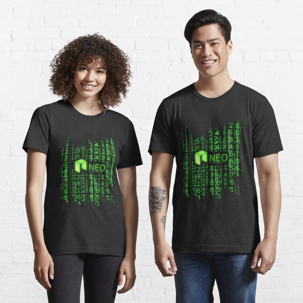 "NEO Matrix Design" T-shirt for Sale by CryptoCentauri | Redbubble ...