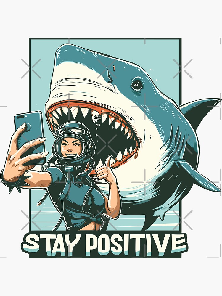 "Stay positive" Sticker for Sale by TomFrontierArt | Redbubble