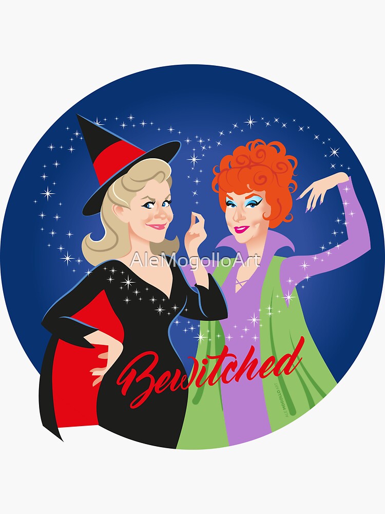 "Bewitched Ladies" Sticker for Sale by AleMogolloArt | Redbubble