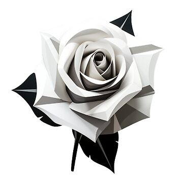 "black and white sharp rose" Sticker for Sale by Mike-the-guide | Redbubble