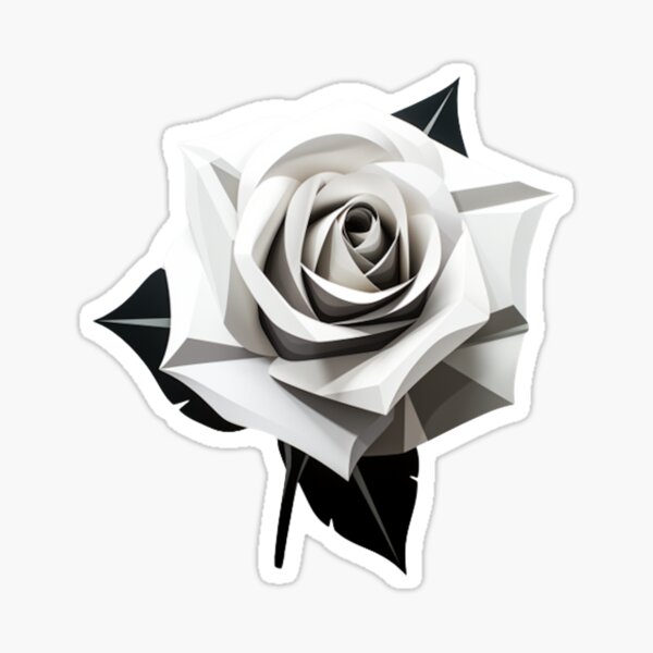 "black and white sharp rose" Sticker for Sale by Mike-the-guide | Redbubble
