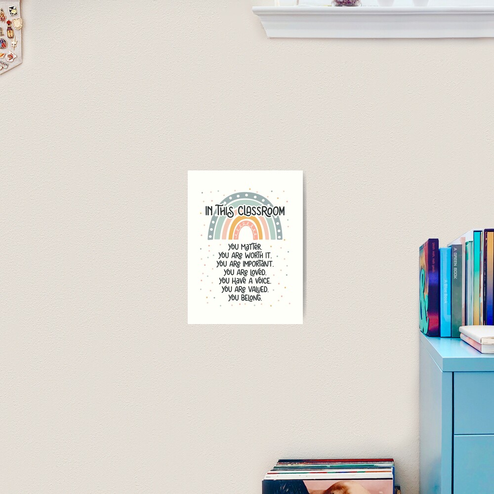 "Boho Rainbow Classroom Decor - Classroom Poster and Bulletin Board ...
