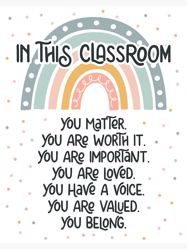 "Boho Rainbow Classroom Decor - Classroom Poster and Bulletin Board ...