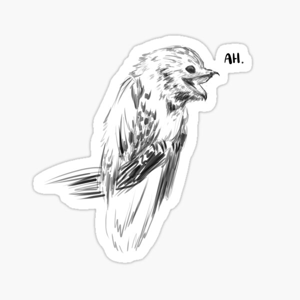 "Potoo Ghost Bird Design" Sticker for Sale by ZuwooArts | Redbubble