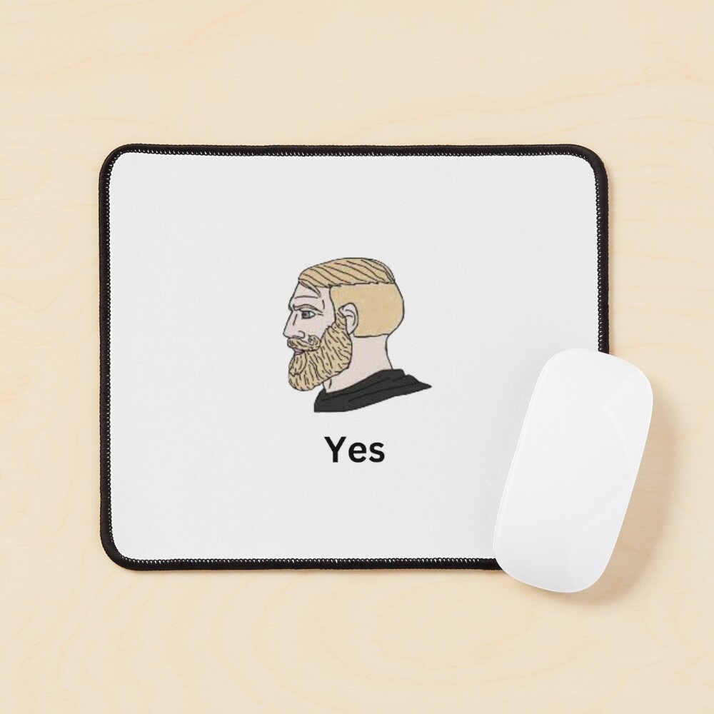 "Yes Chad Meme" Sticker for Sale by Gooon26 | Redbubble