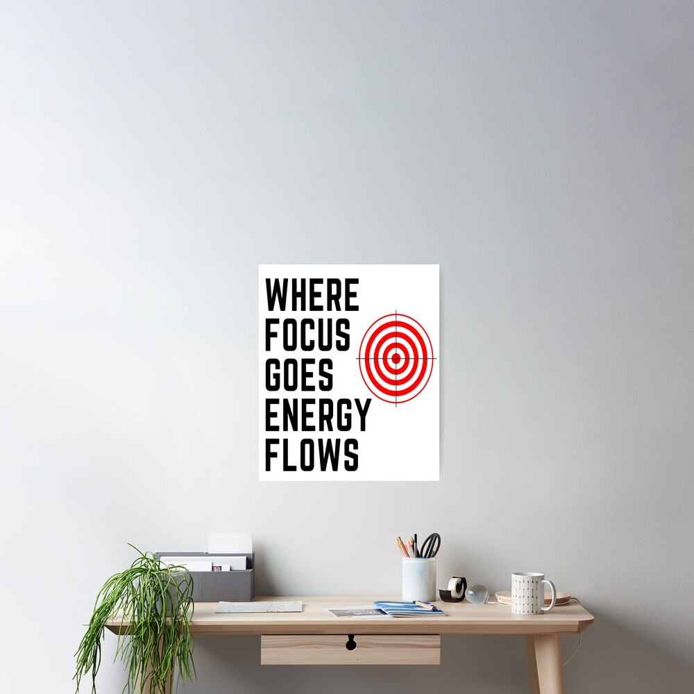 "Tony Robbins Motivation - Where Focus Goes Energy Flows" Poster for ...