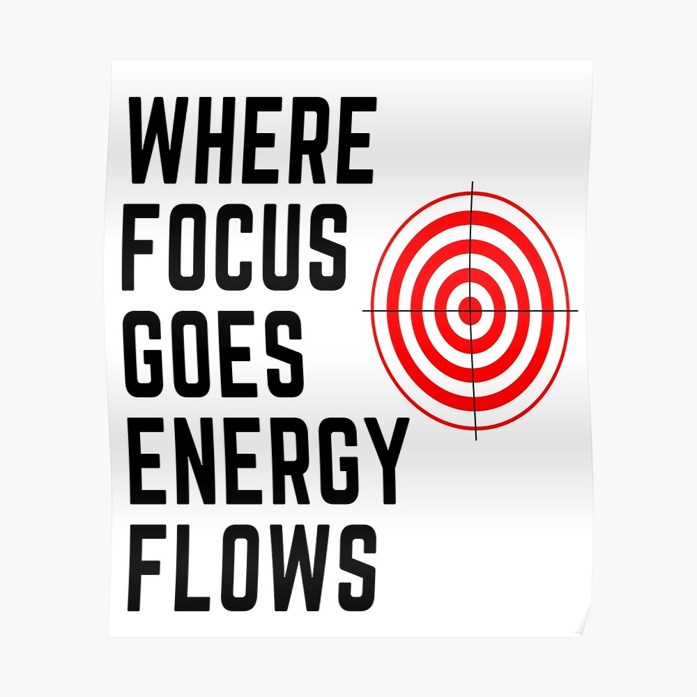 "Tony Robbins Motivation - Where Focus Goes Energy Flows" Poster by ...