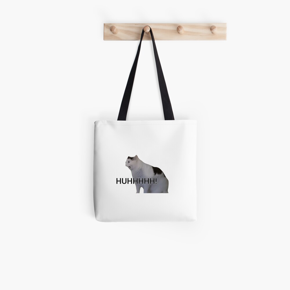 "Huhhhhh! Cat meme side on with text" Sticker for Sale by rbuser4 ...